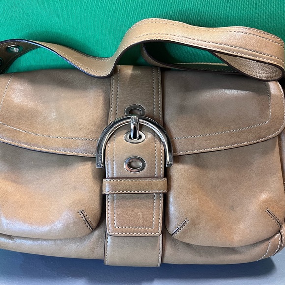Coach | Bags | Coach Flap Buckle Brown Leather Shoulder Bag | Poshmark